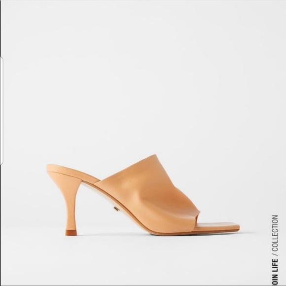 Zara | Shoes | Nwt Zara Square Toe Slide Heels | Poshmark
